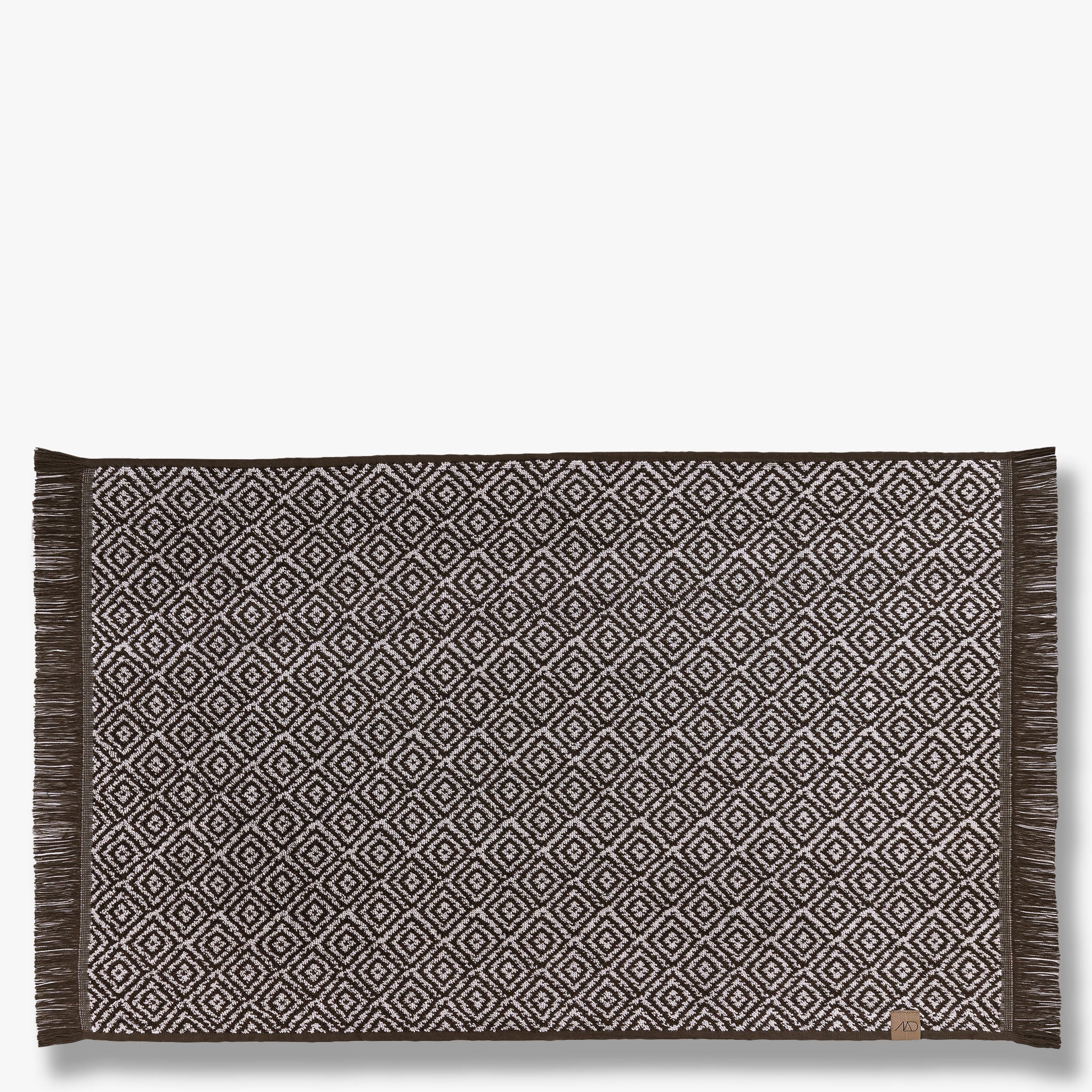 MOROCCO bath mat, Chocolate / Off-white – Mette Ditmer - International